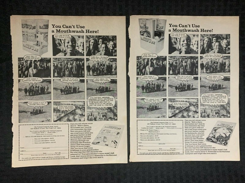 1973 IDYL by Jeff Jones 8.25x11" Magazine Pages VG/FN 5.0 LOT of 2 ...