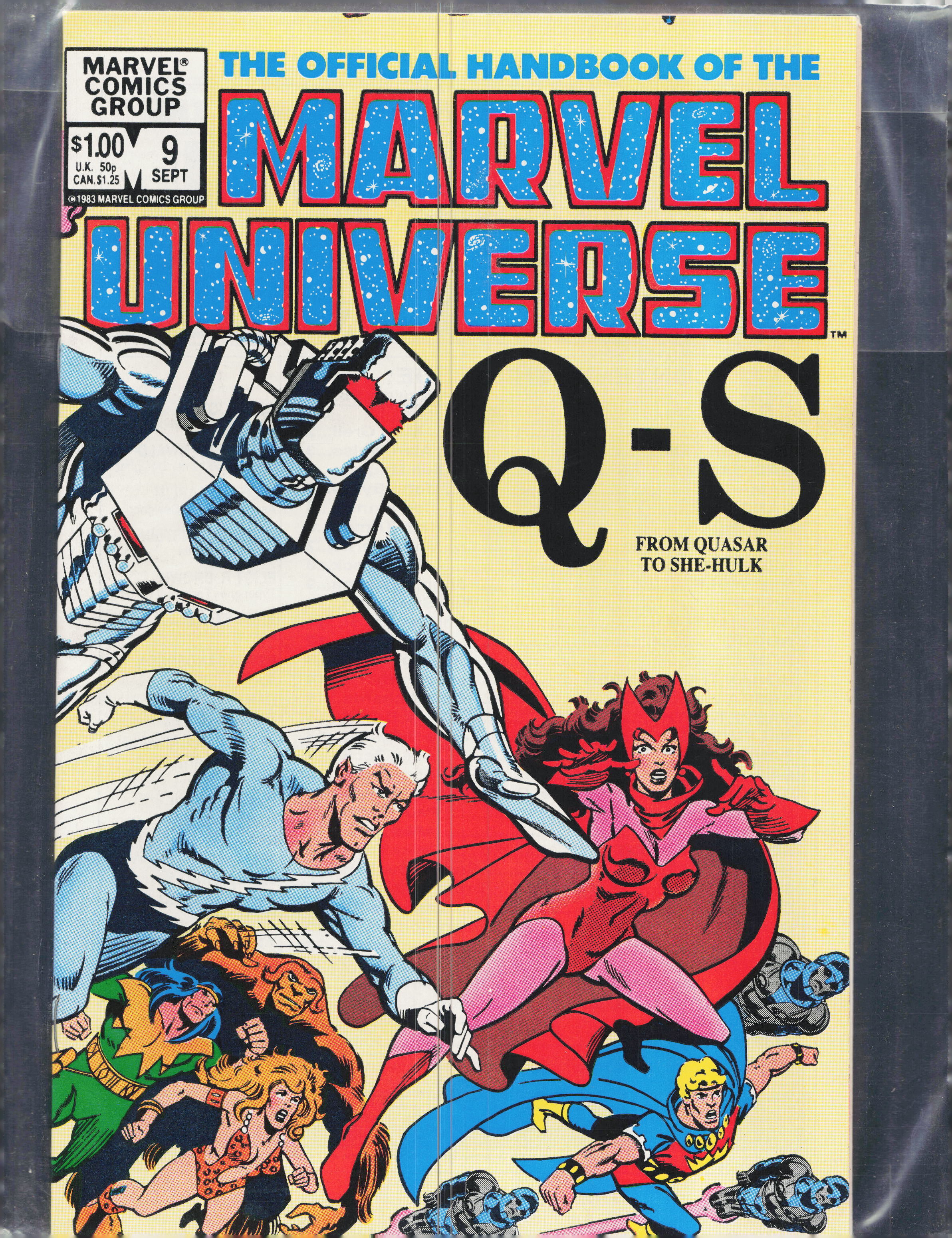 The Official Handbook of the Marvel Universe #9 (1983) Quasar | Comic ...