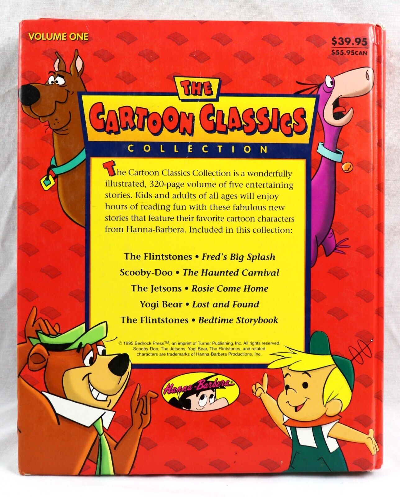 VINTAGE 1995 Hanna Barbera Cartoon Classics Hardcover Book Flintstones ...