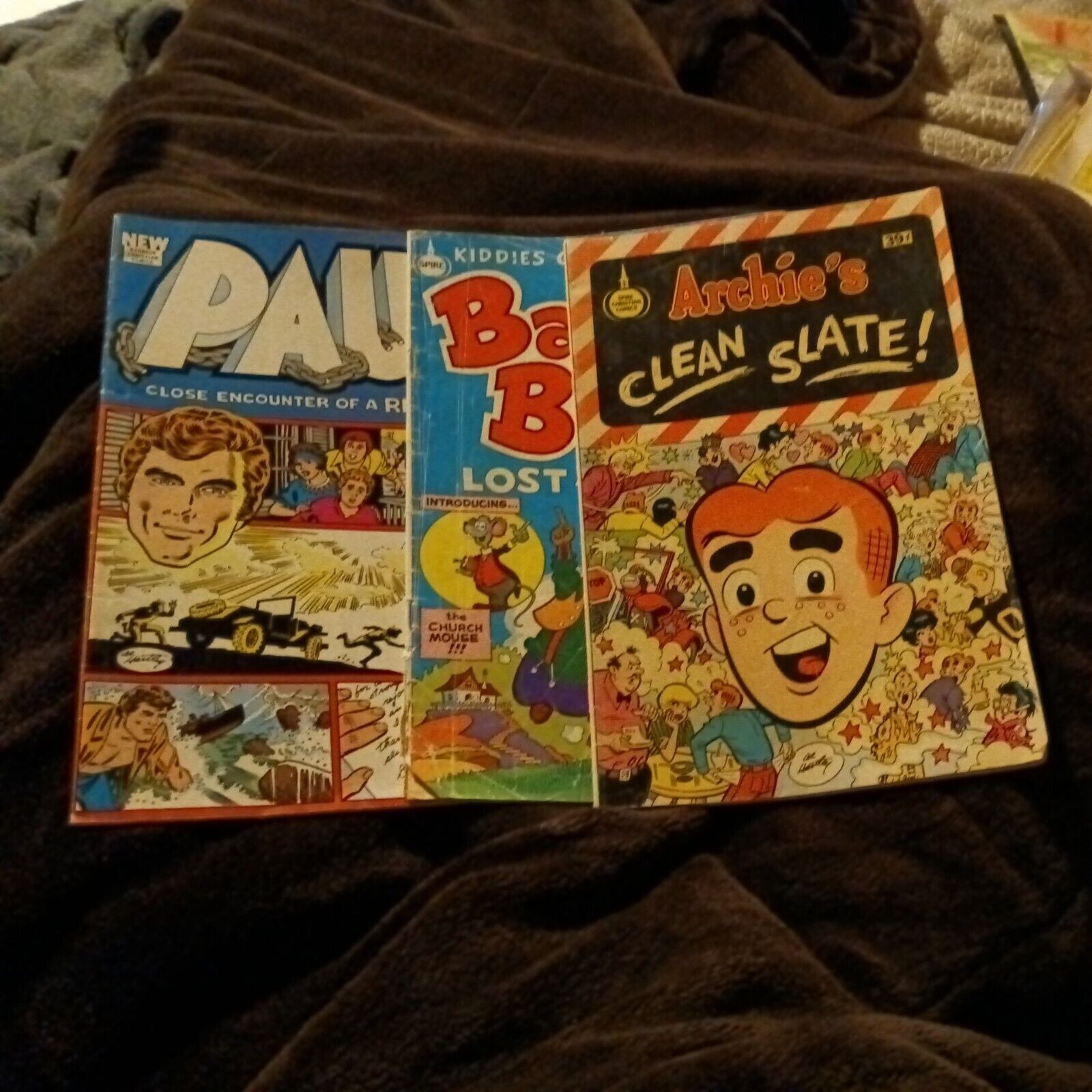 Spire Christian Comic Lot Archie's Clean Slate, Barney Bear Lost And ...