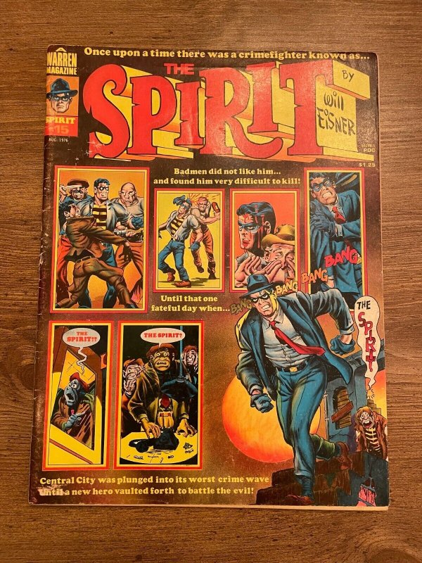 The Spirit # 15 FN Warren Magazine Comic Book By Will Eisner Super-Hero ...