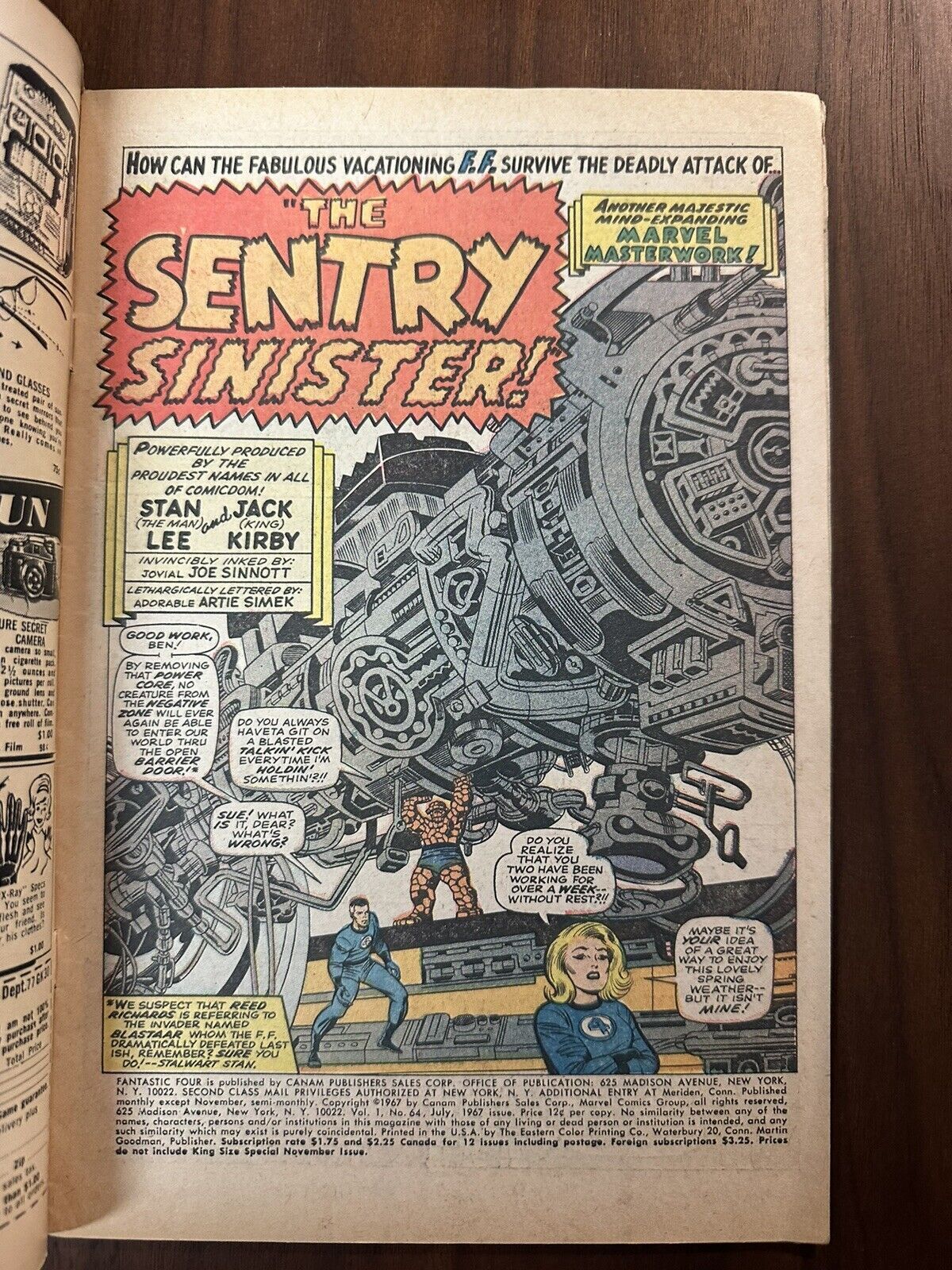 Fantastic Four #64 VG 1st App. of Kree Sentry 459 (Marvel 1967) | Comic ...