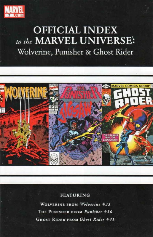 Wolverine, Punisher And Ghost Rider: Official Index to the Marvel ...