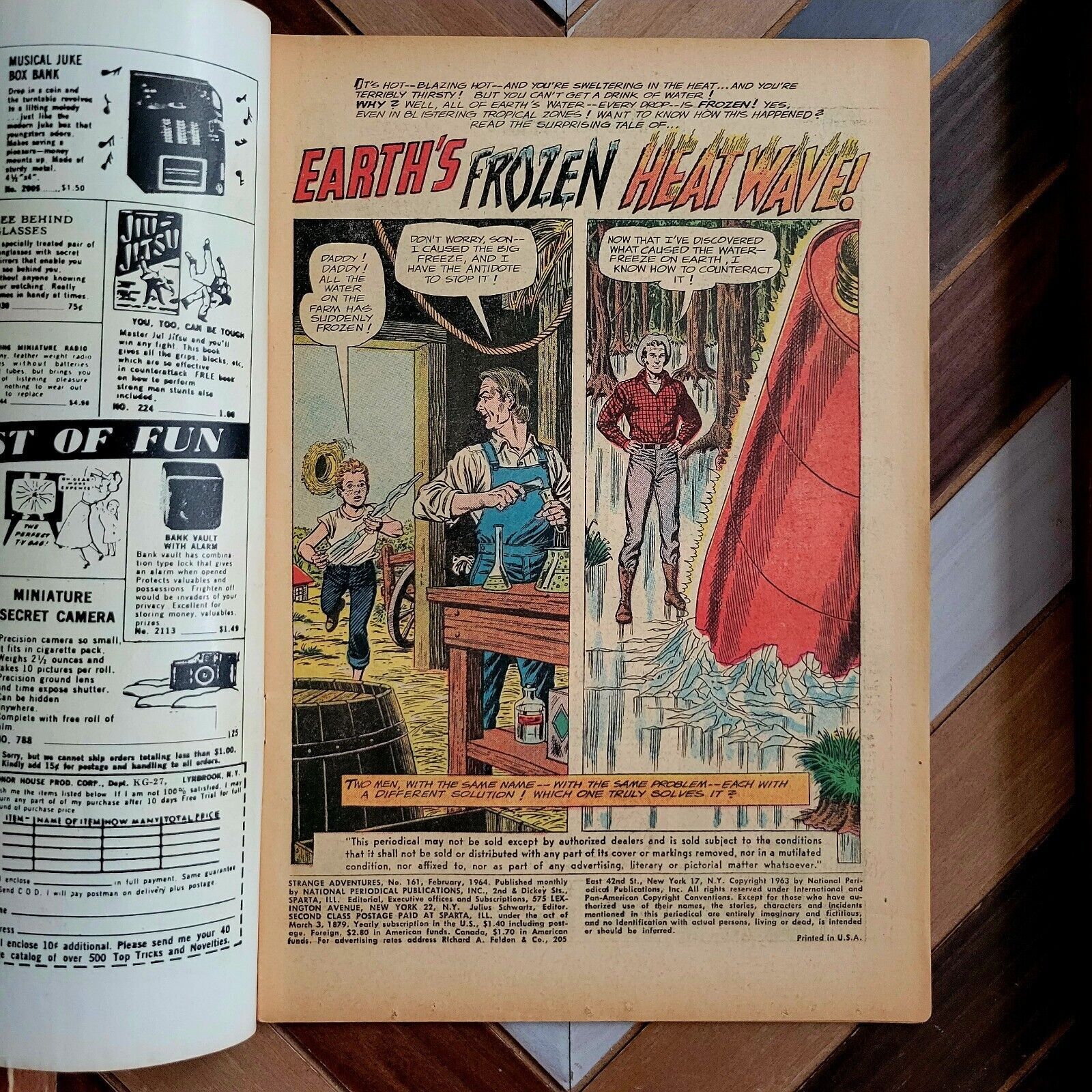 STRANGE ADVENTURES #161 VG (DC 1964) "Earths Frozen Heat Wave" last ...