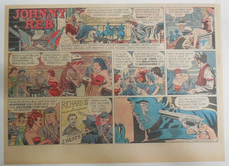 Johnny Reb Sunday by Frank Giacoia & Jack Kirby from 3/8/1959 Half Page Size! | Comic Books ...