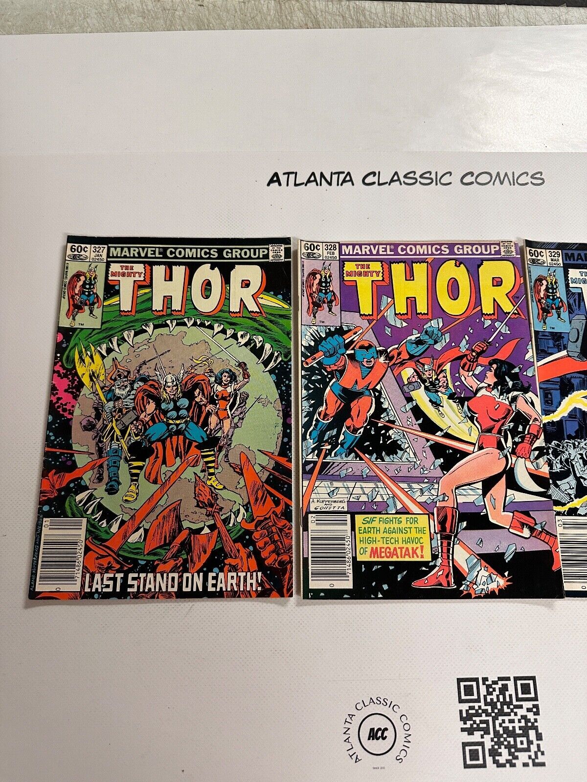 3 Thor Marvel Comic Books # 327 328 329Avengers X-men Hulk 70 CT3 ...