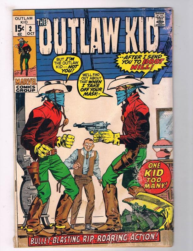 The Outlaw Kid #2 VG Marvel Comics Comic Book Oct 1970 Western DE34 ...