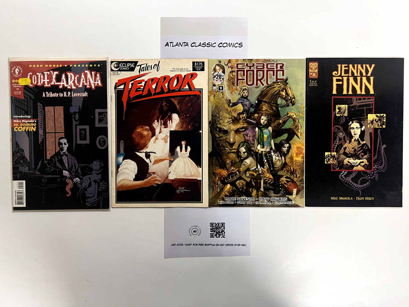 4 Indie Comics Jenny Finn #1+Cyber Force #1+Tales Of Terror #4+DHP #142 ...