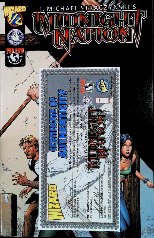 Midnight Nation Wizard 1/2 #1 Wizard Comics 2001 Nm+ Certificate Of ...