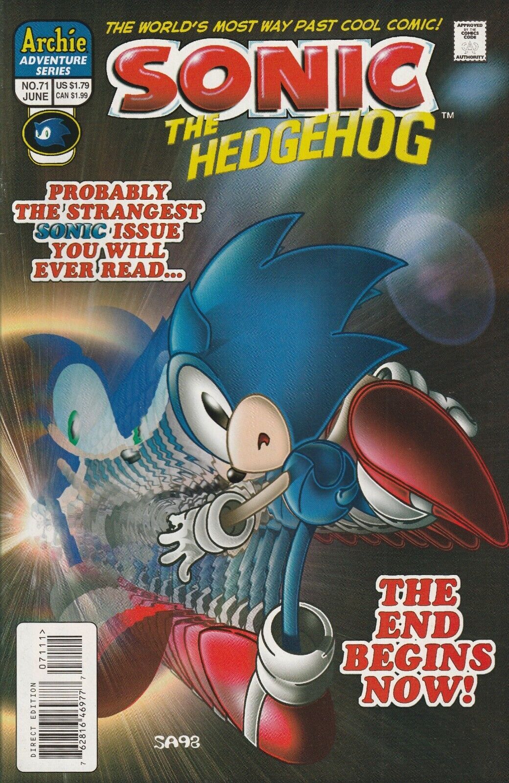 Sonic The Hedgehog # 71 Cover A NM- Archie Adventure 1999 [BB] | Comic ...