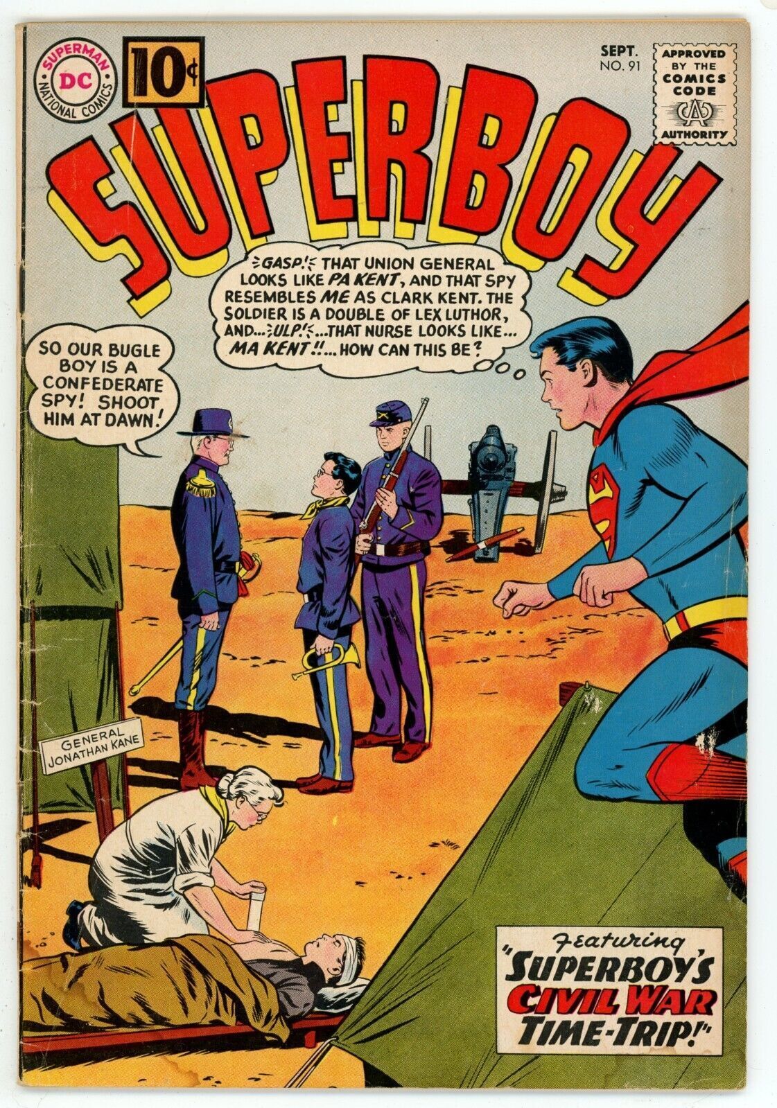 Superboy #91 GD 2.0 DC Silver Age 1961 Lex Luthor Civil War Krypto ...