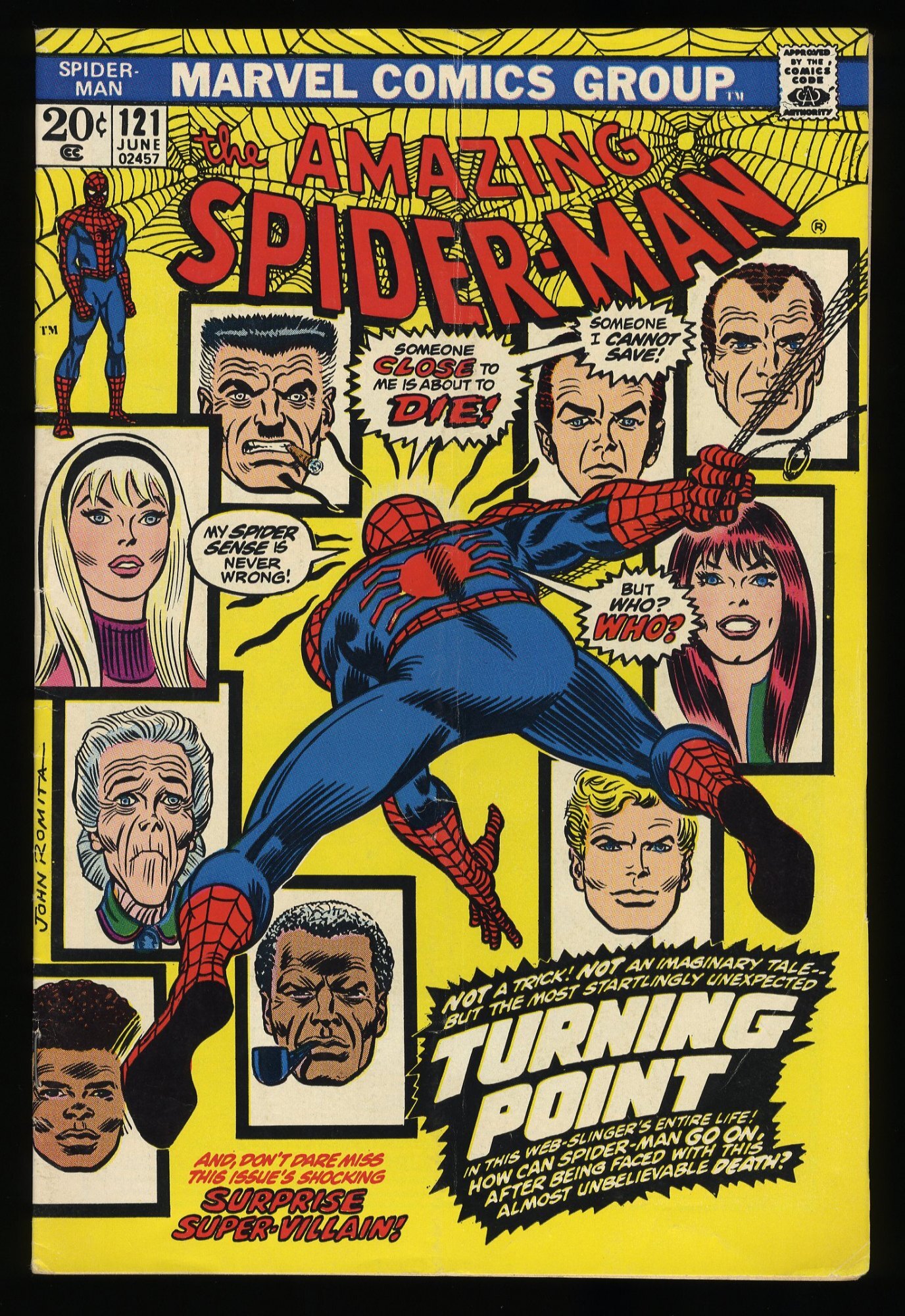 Amazing Spider-Man #121 VG+ 4.5 Death of Gwen Stacy! Romita Cover ...
