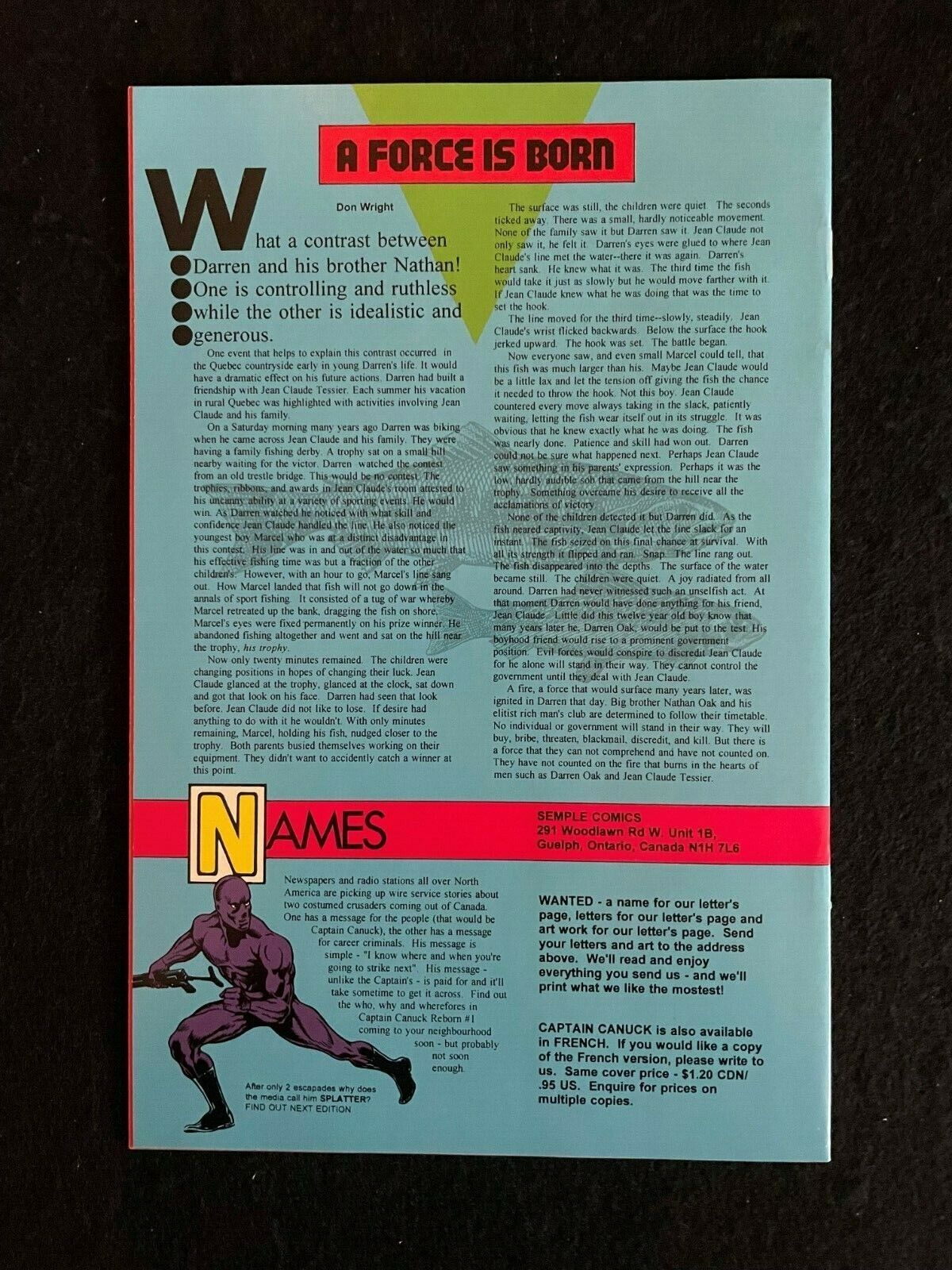Captain Canuck: Reborn - Prelude #0 Semple Comics 1993 | International ...