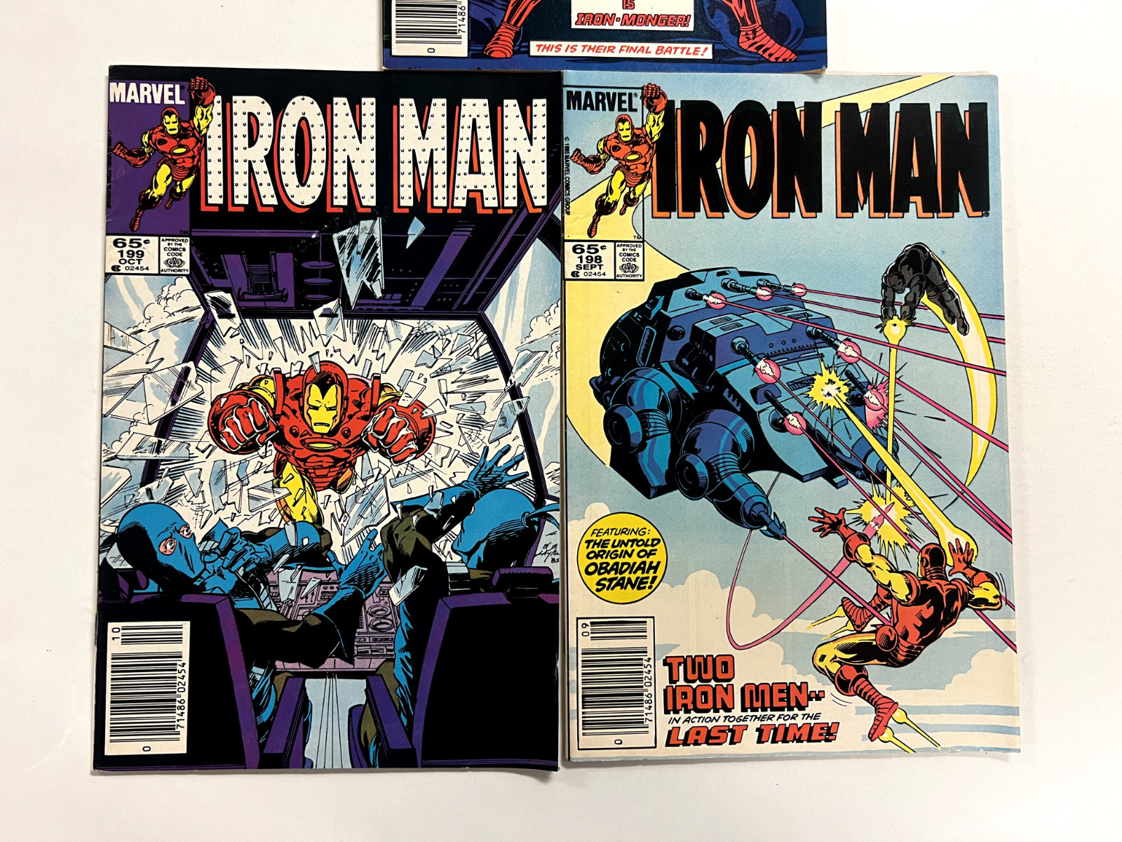 3 Iron-Man Marvel Comic Books #198 199 200 Spiderman Iron-Man Thor 42 ...