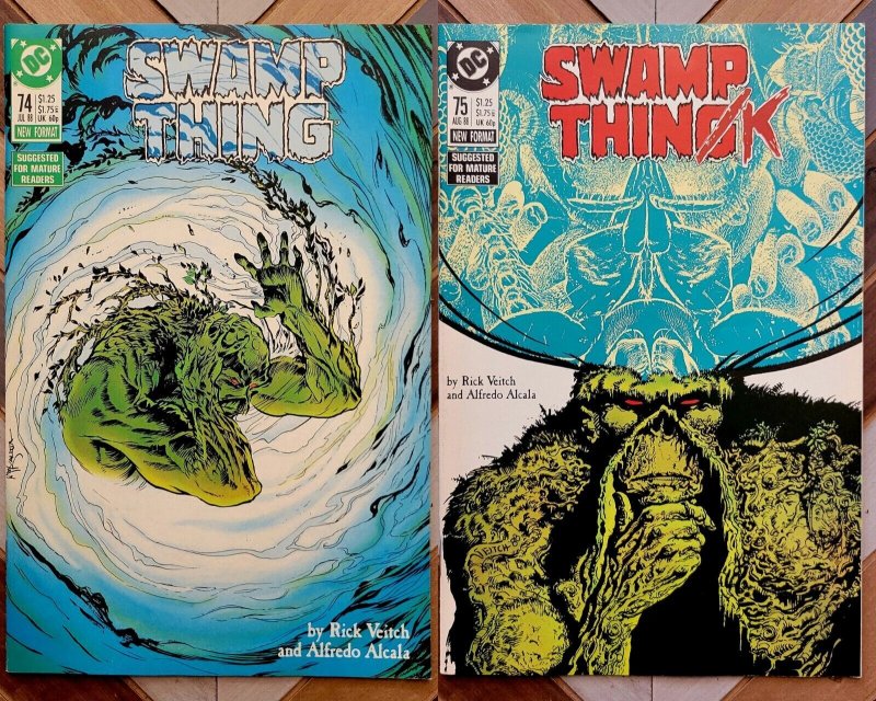 Swamp Thing #74-75 NM- (DC 1988) Ft. Abby Veitch Art Kaluta Cover the ...