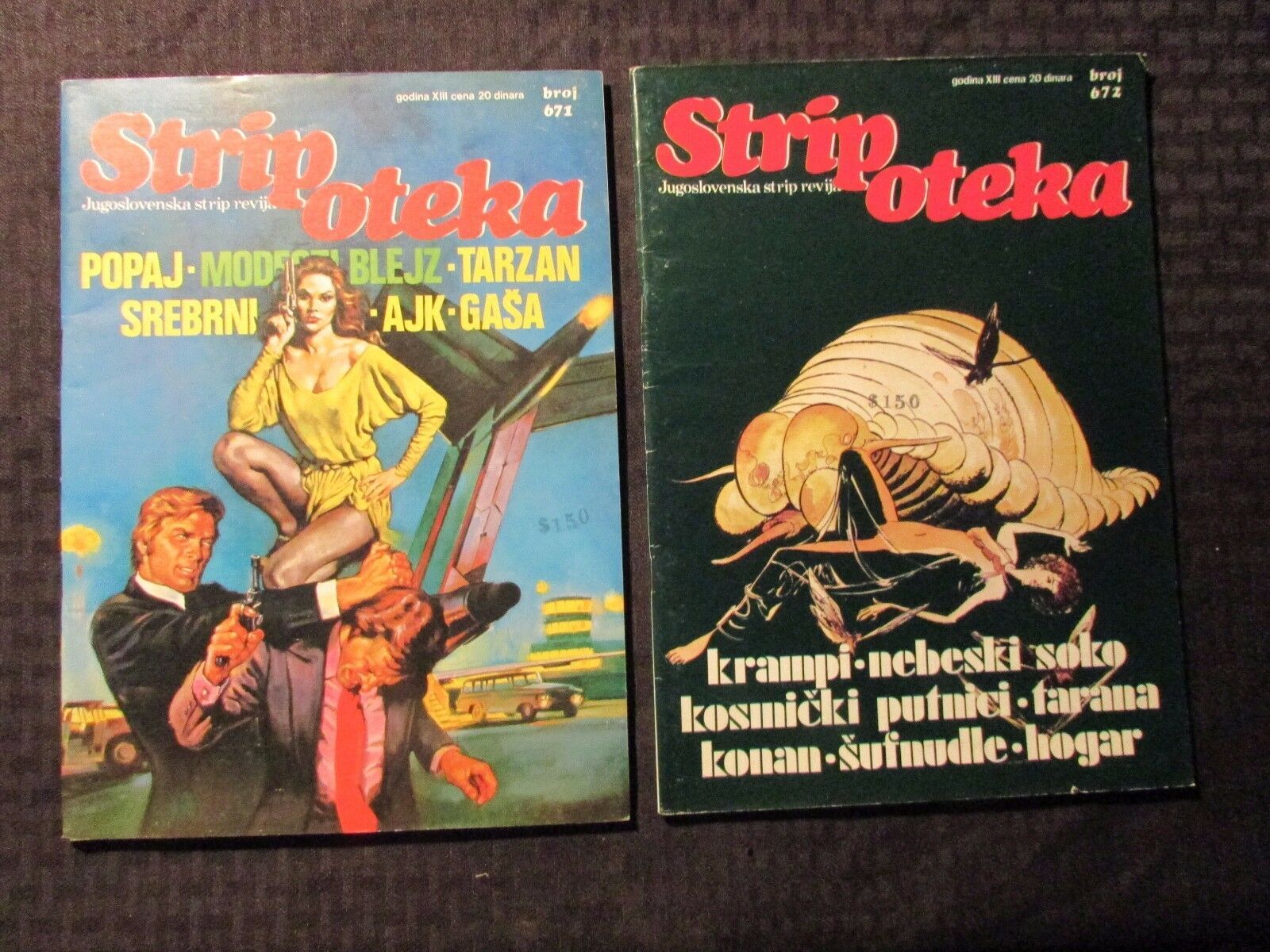 1981 STRIPOTEKA #671 672 FN 6.0 LOT of 2 Yugoslavia Comic Tarzan Conan | International - Comic ...