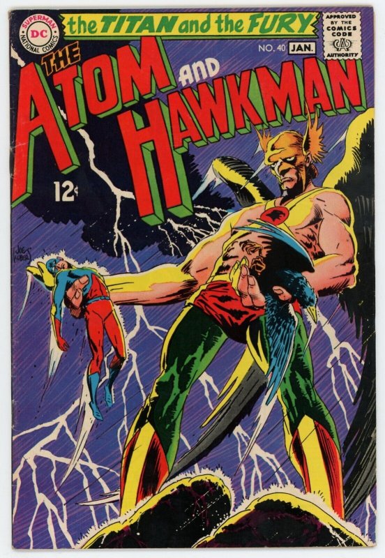 The Atom and Hawkman 40 FNVF 7.0 DC 1969 Silver Age Joe Kubert | Comic ...