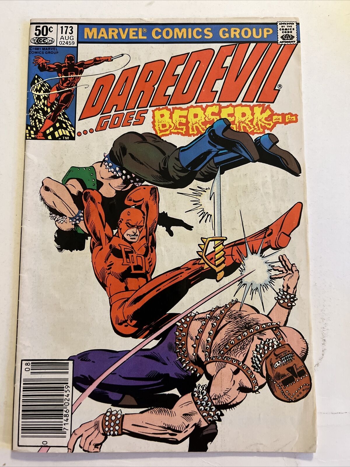 Daredevil #173 (1981) Marvel Comucs Frank Miller Gladiator SEE Pics ...