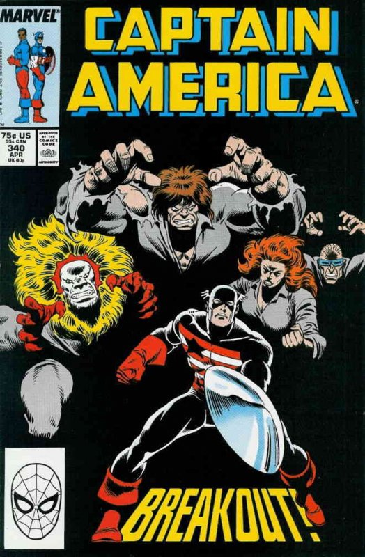 Captain America (1st Series) #340 FN ; Marvel | Mark Gruenwald | Comic ...