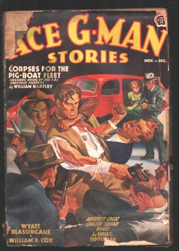 Ace G-Man Stories 11/1939-Hero pulp-Suicide Squad -The Ghost-Agent G-X ...
