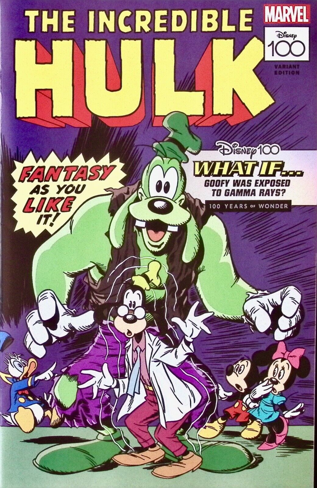 AMAZING SPIDER-MAN Comic # 21 — Disney 100th Ann Goofy Hulk Variant ...