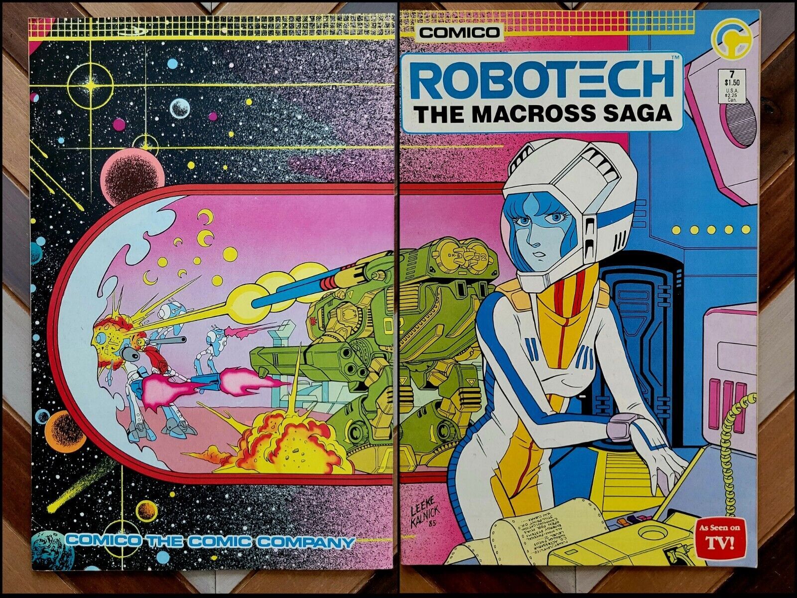 ROBOTECH: The MACROSS SAGA #7 (Comico 1985) Wraparound cover "Bye-Bye ...