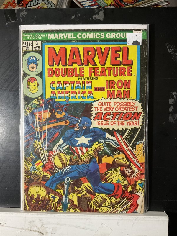 Marvel Double Feature #3 (1974) | Comic Books - Bronze Age, Marvel, Captain America, Superhero ...