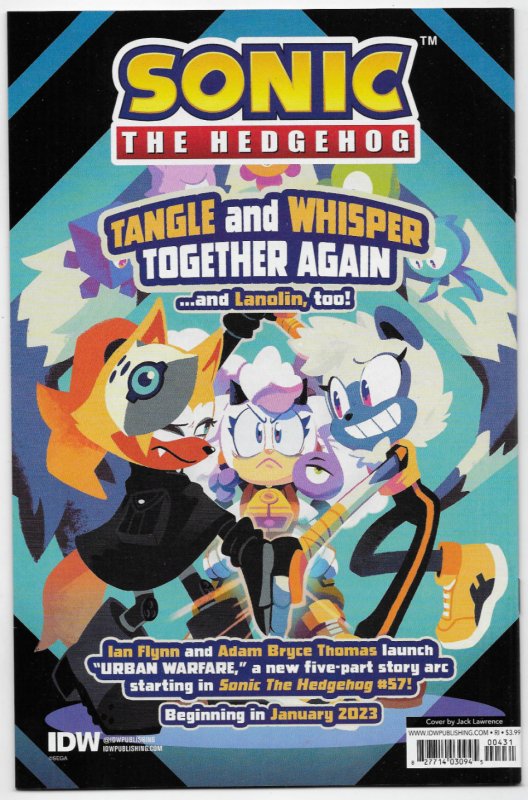 Sonic The Hedgehog Scrapnik Island #4 Idw 2023 Lawrence 1:10 Incentive ...