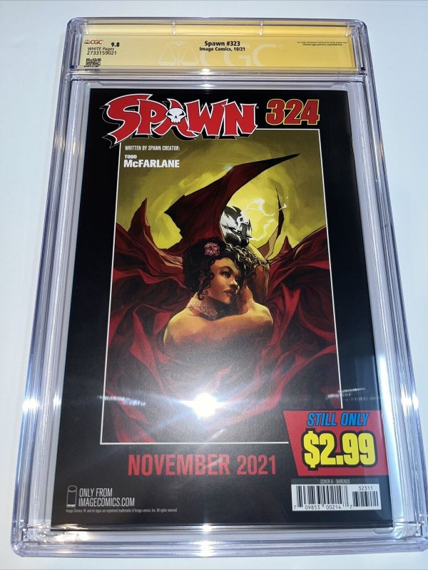 Spawn (2021) # 323 (CGC 9.8 SS WP) Signed Carlo Barberi • Image Comics ...