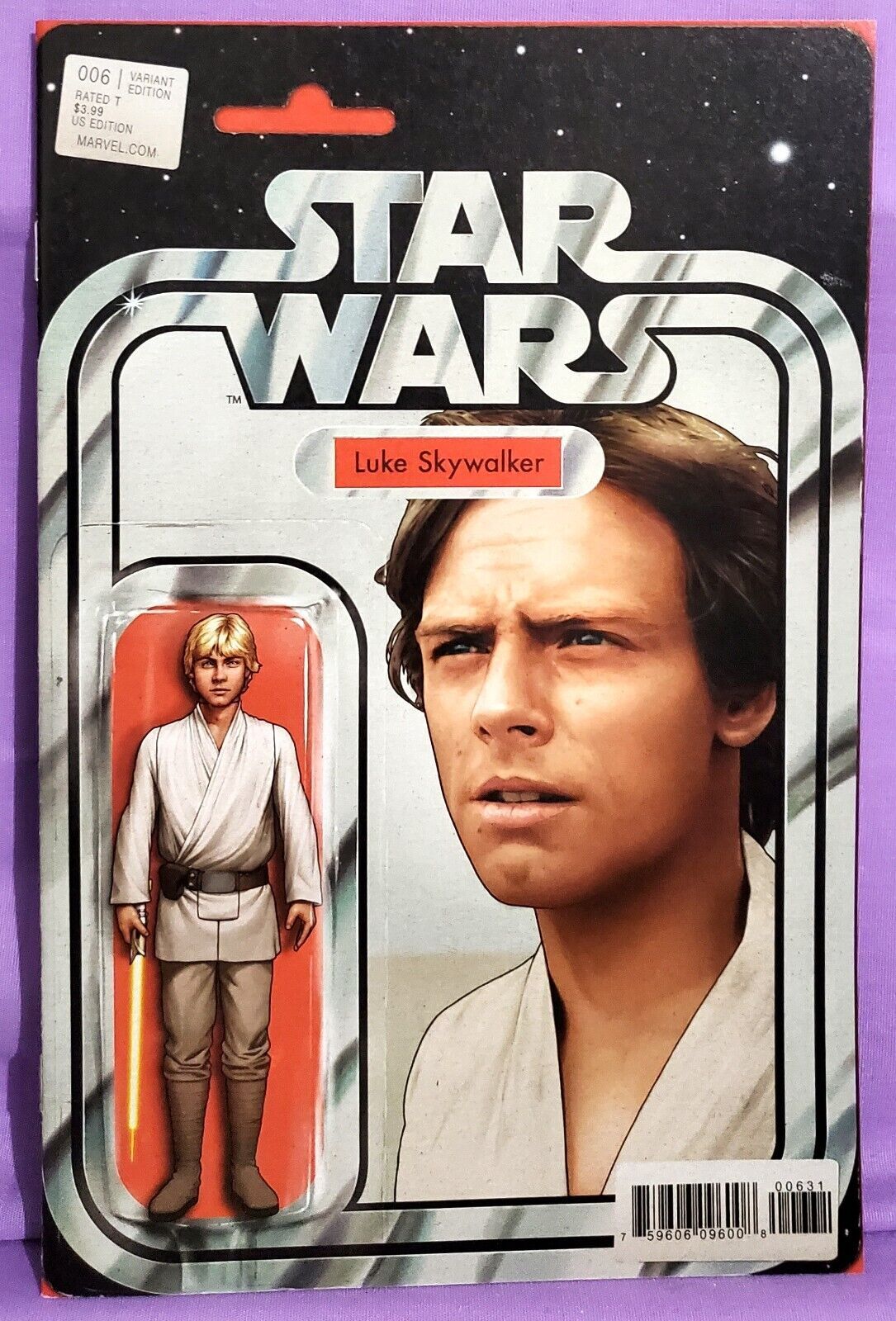 STAR WARS #6 Luke Skywalker Action Figure Variant Cover Marvel Comics ...