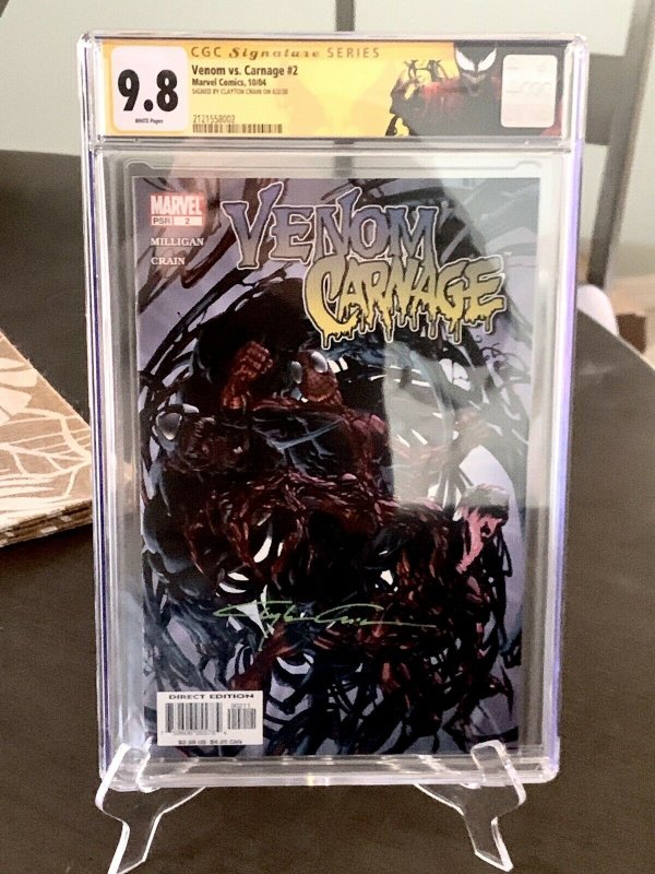 Venom Vs Carnage #2 CGC 9.8 WP SS Signed Clayton Crain Toxin First ...