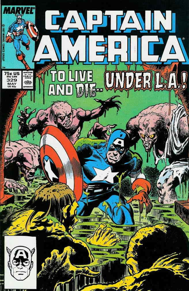 Captain America (1st Series) #329 VF; Marvel | Mark Gruenwald Mike Zeck ...