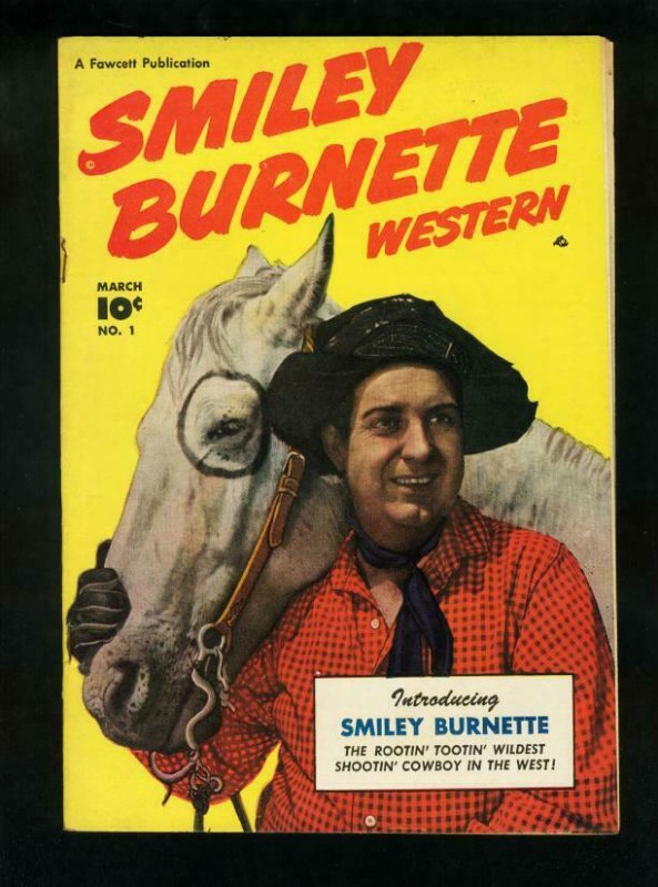 Smiley Burnette Western #1-Photo Cover-Fawcett-1950 FN/VF | Comic Books ...