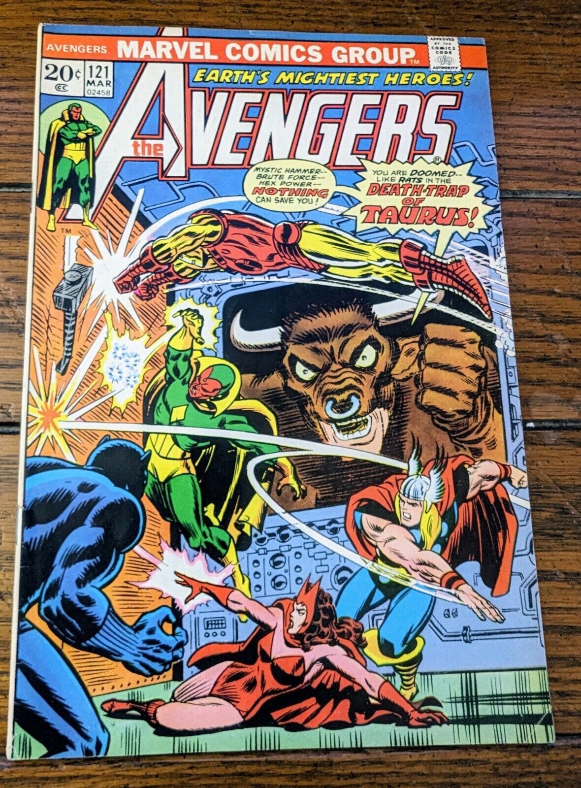The Avengers #121 VF- 7.5 Black Panther Ironman Thor Vision Scarlet ...