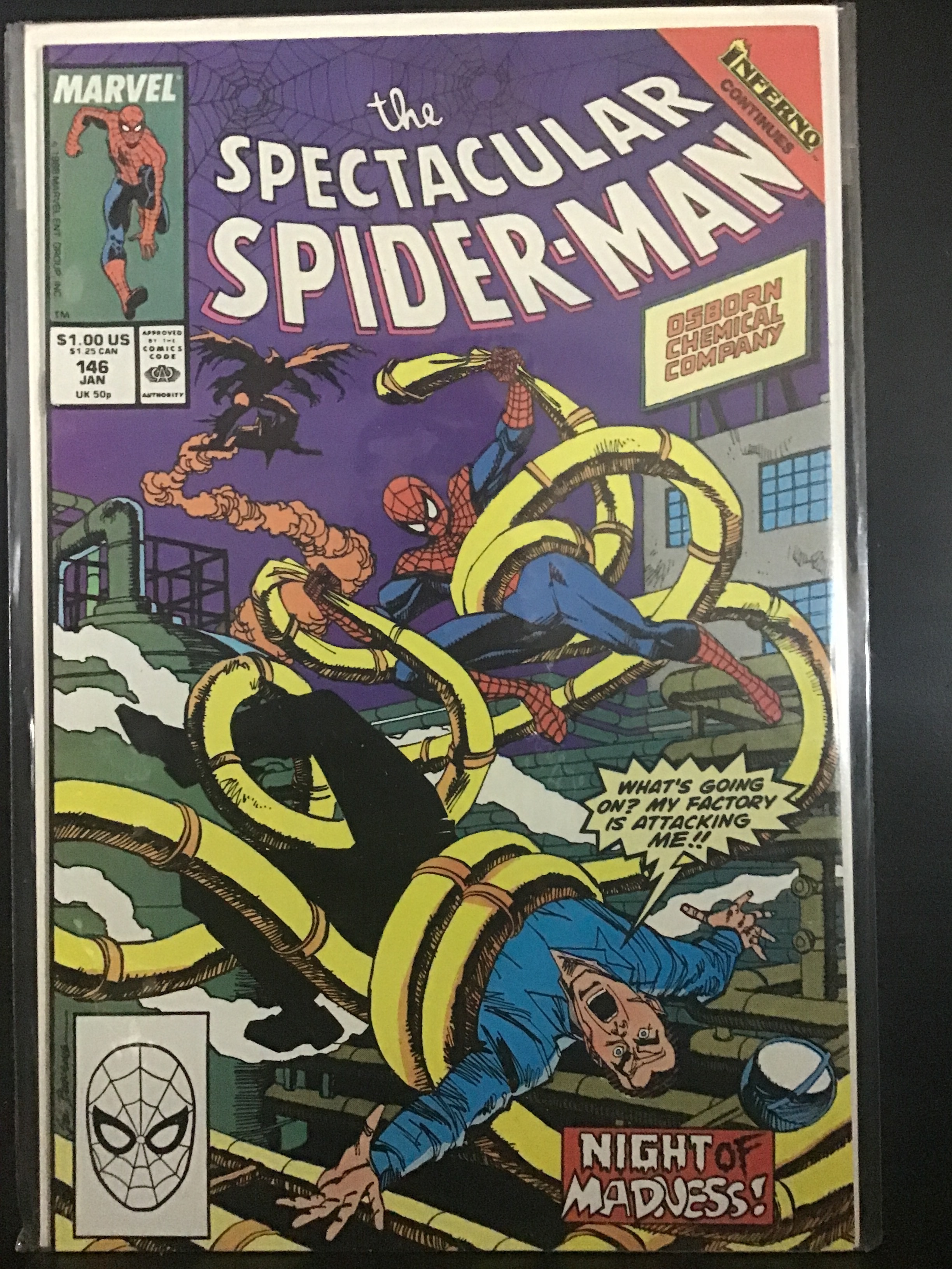 The Spectacular Spider-Man #146 Direct Edition (1989) | Comic Books ...