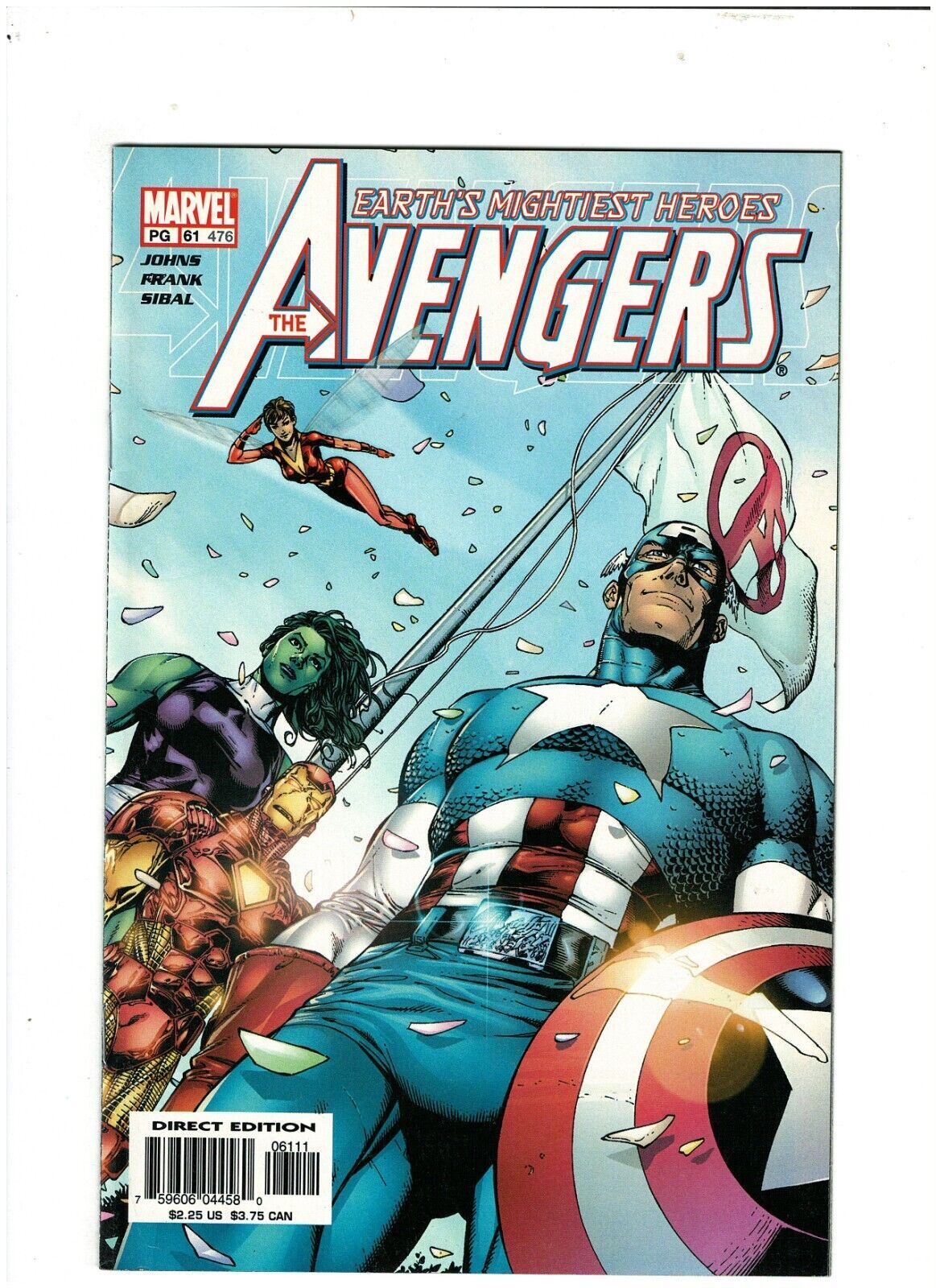 Avengers #61 Marvel 2003 She-Hulk Captain America Geoff Johns Gary ...