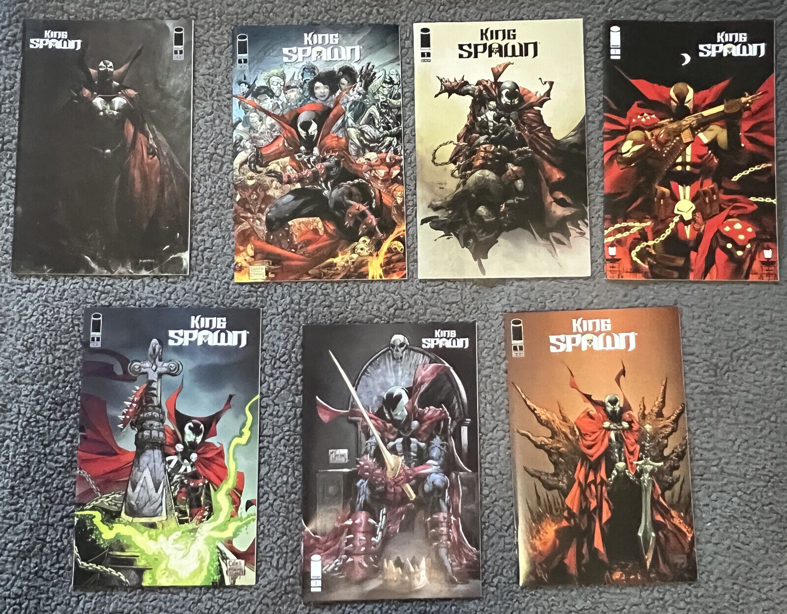 King Spawn LOT #1 - Seven First Issue Variants. McFarlane, Booth. (9.0 ...
