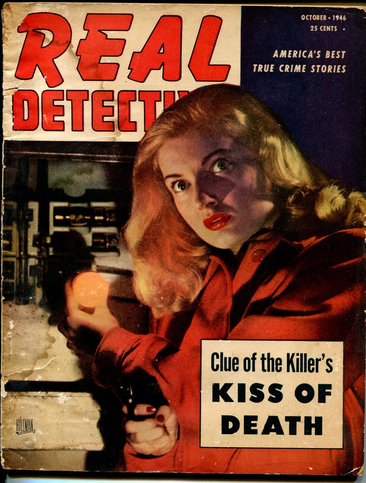 Real Detective 10/1946-Hillman-gun moll-pulp crime-G | Comic ...