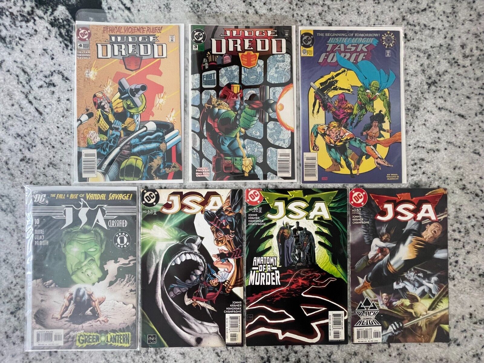 7 DC Comics JSA # 57 60 62 Classified 10 JLA Task Force 0 Judge Dredd 3 4 J958 | Comic Books ...