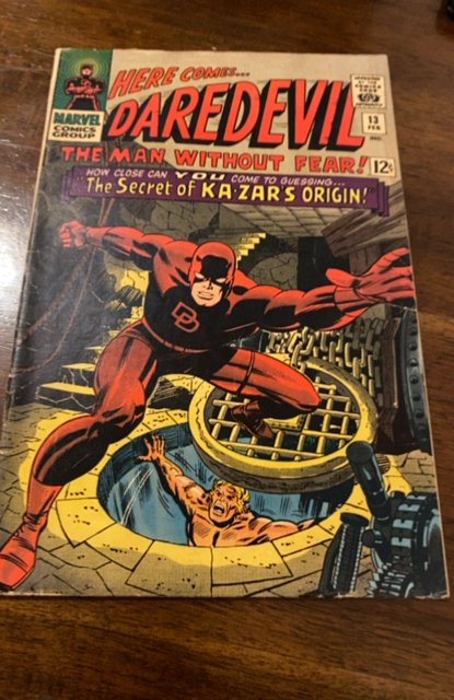 Daredevil #13 (1966)Guest starring Kazar of the Savage Land | Comic ...