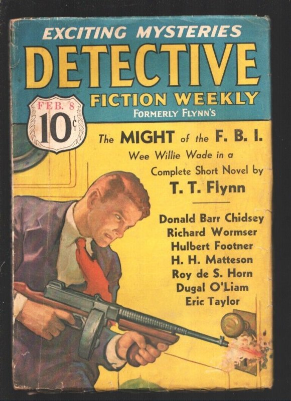 Detective Fiction Weekly 2/8/1936 Might of the FBI"-Wee Willie Wade ...