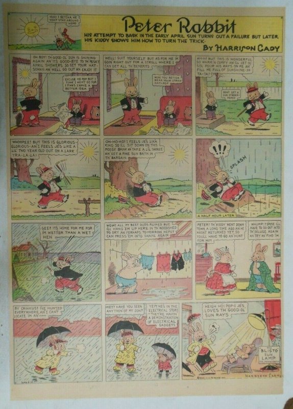 Peter Rabbit Sunday Page by Harrison Cady from 4/9/1939 Full Page Size ...
