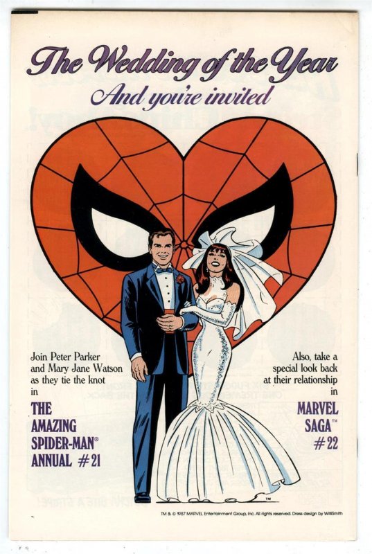 Amazing Spider-Man #292 Marvel 1987-Mary Jane Accepts Wed Proposal ...