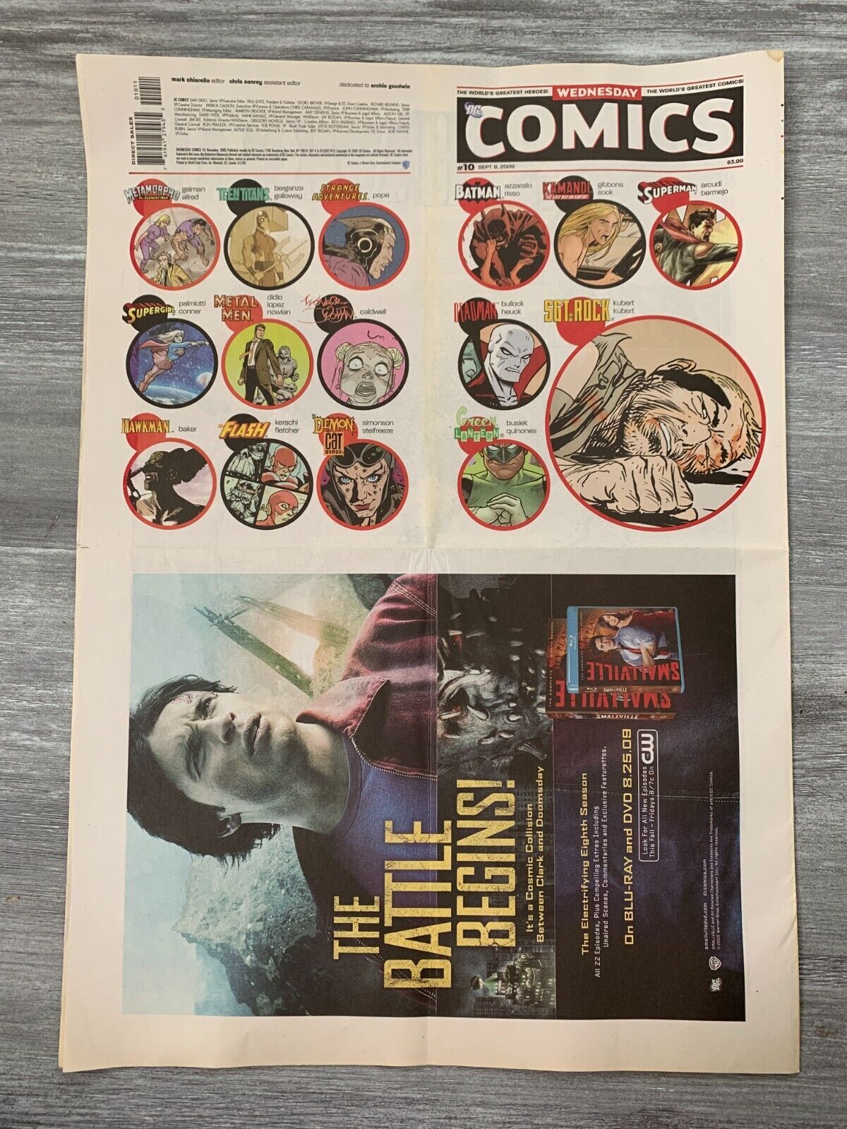 2009 DC WEDNESDAY COMICS Newspaper #10 FVF 7.0 Batman / Kamandi ...