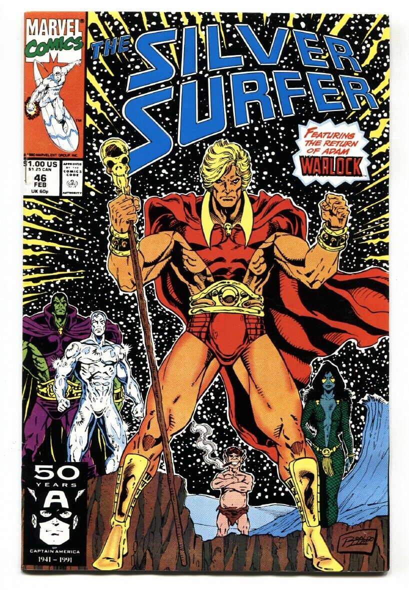 Silver Surfer #46 1991 Warlock-Infinity Gauntlet Thanos Marvel | Comic ...