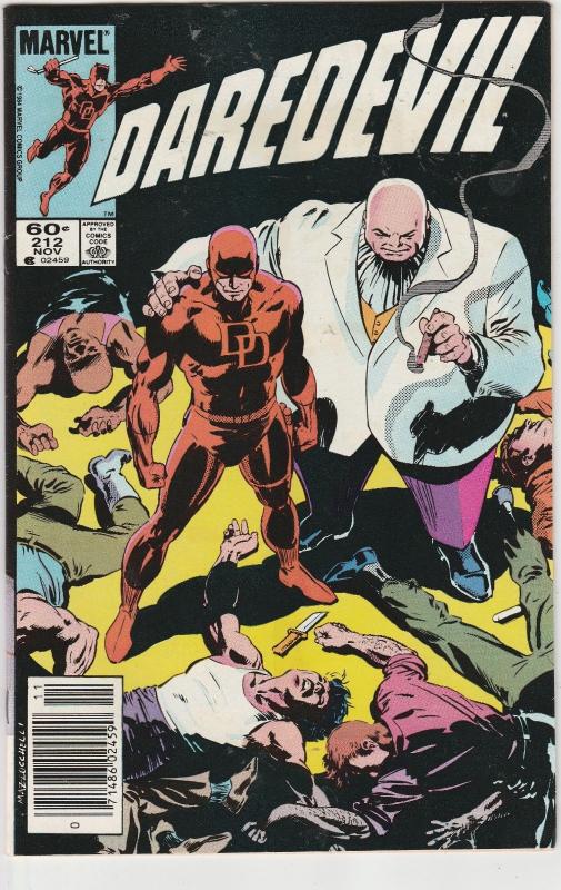 5 Daredevil Marvel Comic Books # 208 209 210 211 212 Kingpin Harlan ...
