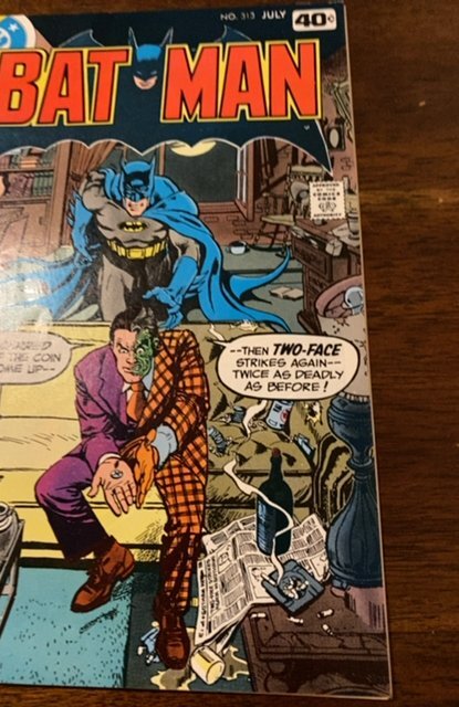 Batman #313 (1979)1st app of Tim fox/two face app Len wien newsstand ...