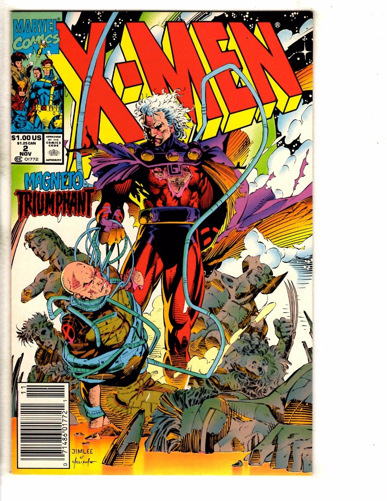 Lot Of 6 X-Men Marvel Comic Books # 1 2 167 168 169 180 Wolverine ...