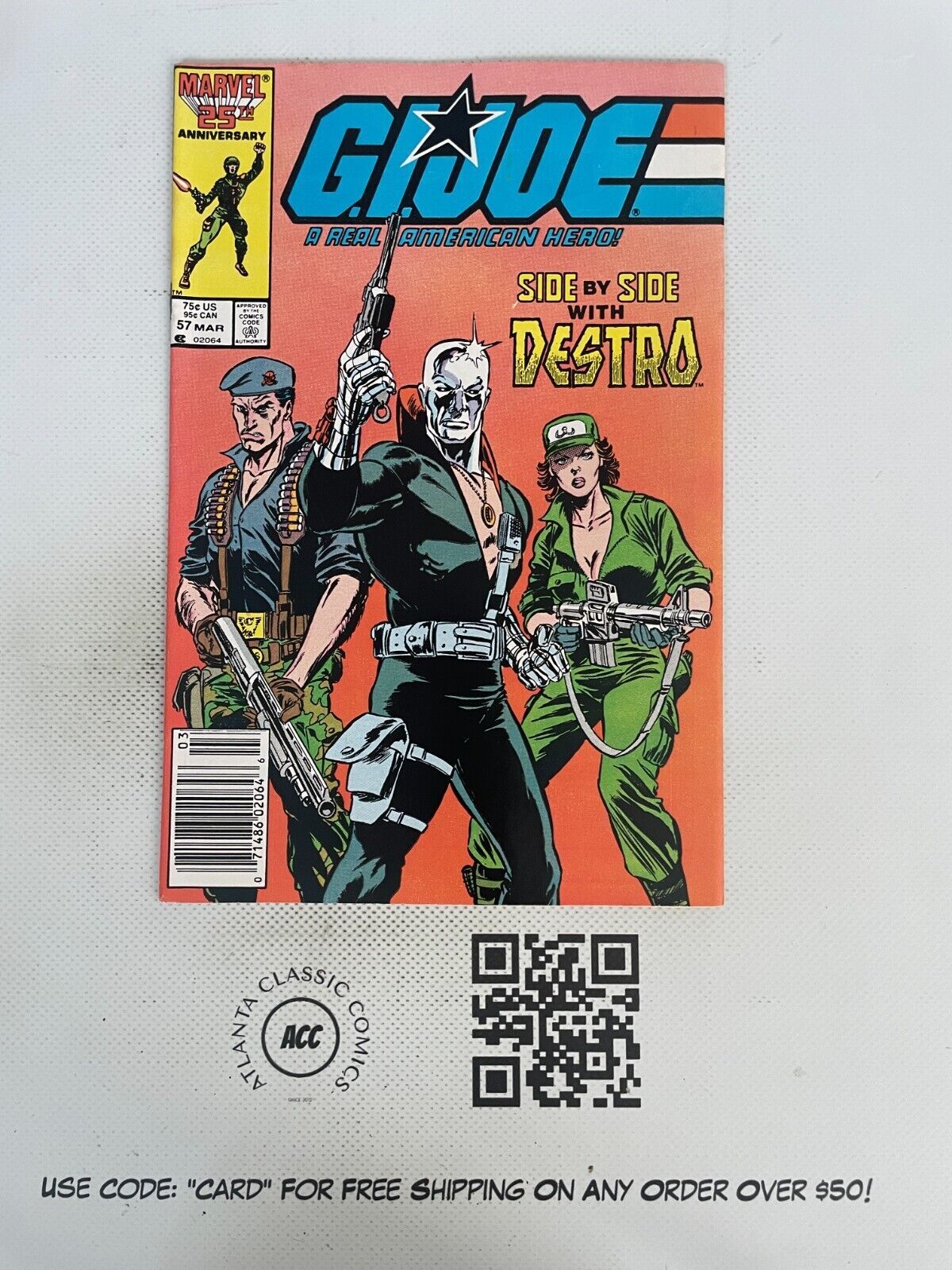 G.I. Joe # 57 NM Marvel Comic Book Baroness Duke Snake Eyes Cobra ...