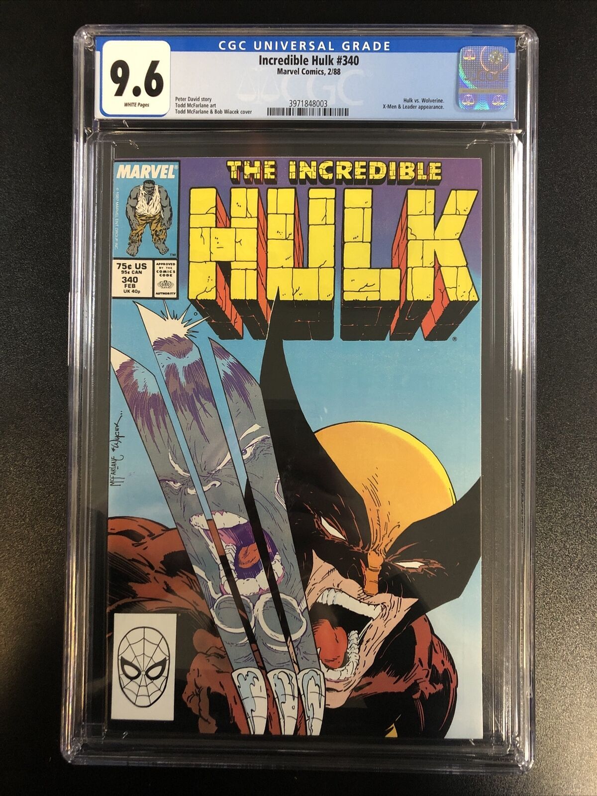 Incredible Hulk (1988) # 340 (CGC 9.6 WP) | Hulk Vs Wolverine| Xmen ...